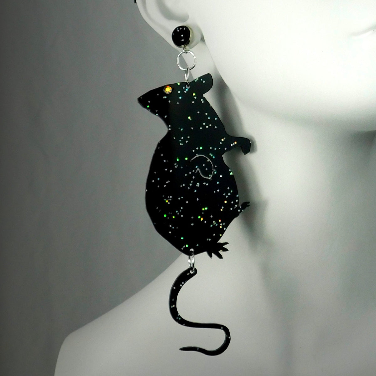 Galaxy Glitter Rat Earrings – yokaicandy.com