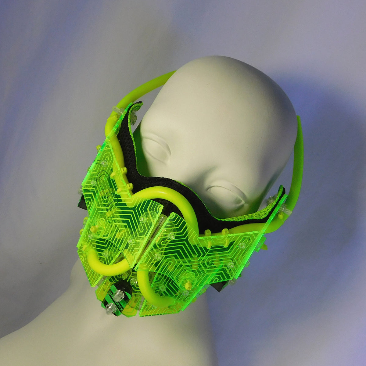Neon Green and Black Mask (2-4 Weeks) – yokaicandy.com
