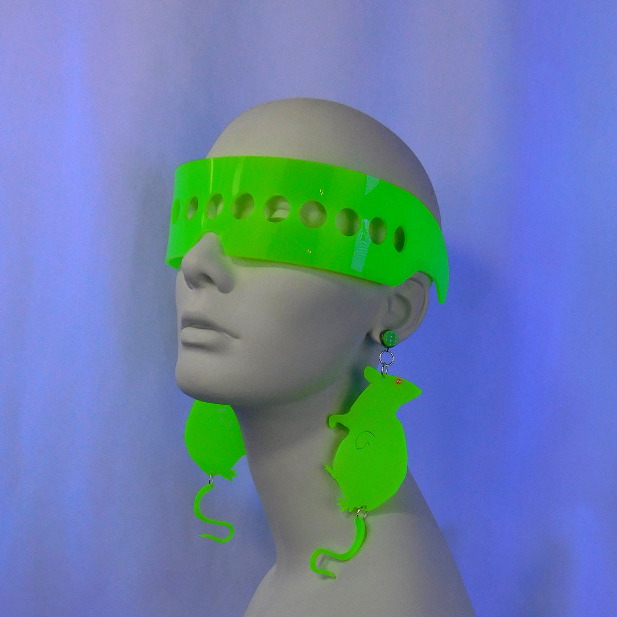 Milky Neon Green Dot Visor – yokaicandy.com