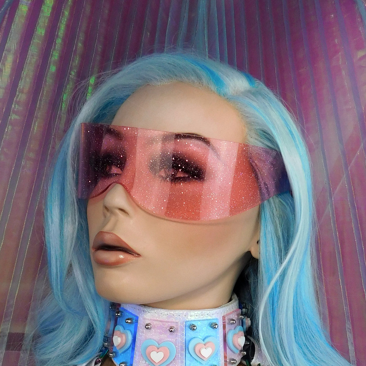 Pink Glitter Curve Visor – yokaicandy.com