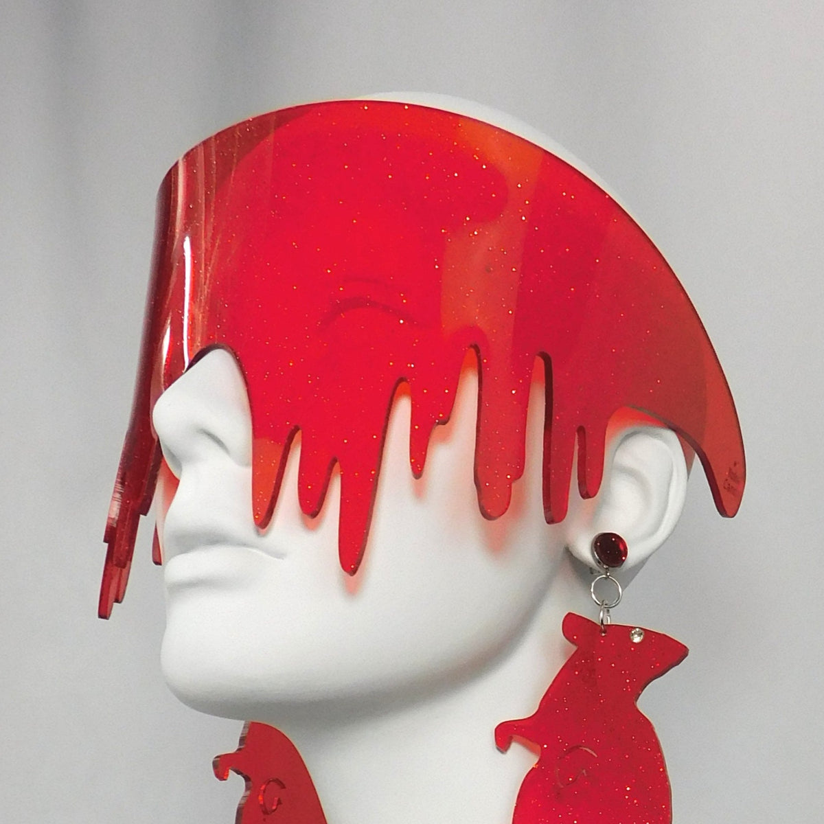 Red Glitter Drippy Slime Visor – yokaicandy.com